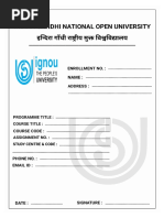 IGNOU Assignment Front Page by TGN PDF | PDF