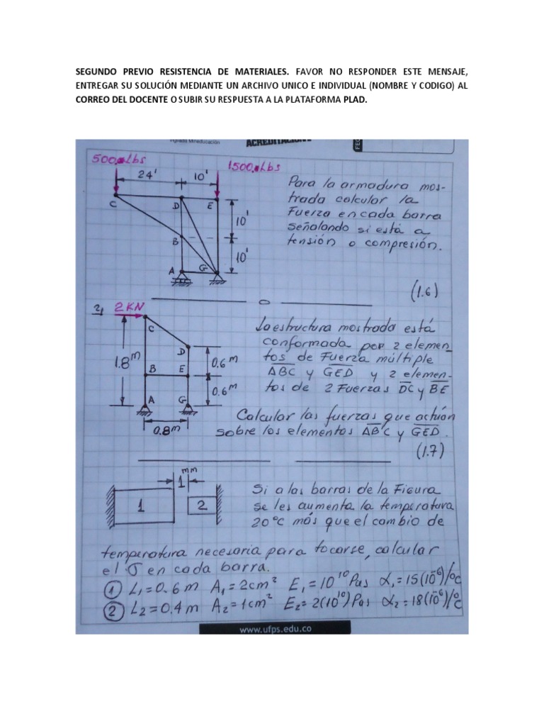 RESISTENCIA DE MATERIALES Ejercicios Resueltos | PDF