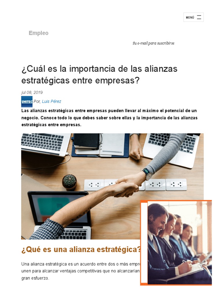 Importancia de Las Alianzas Estratégicas Entre Empresas | PDF | Proyecto conjunto | Mercado ...