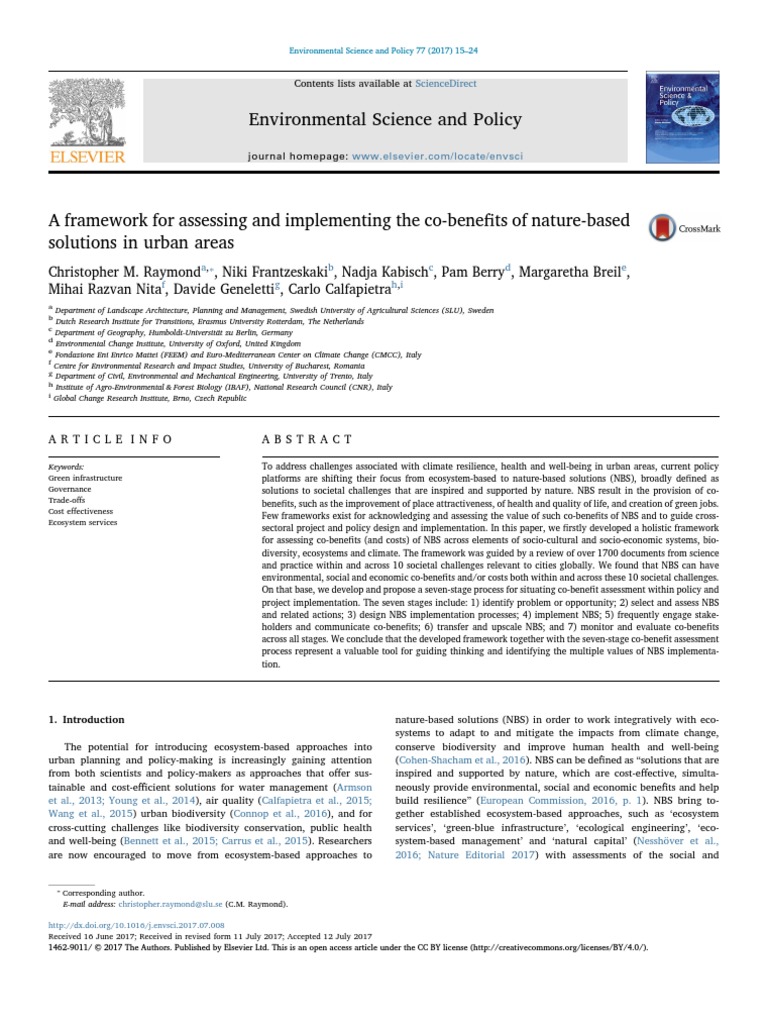Raymond - (2017) - A Framework For Assessing and Implementing The Co ...