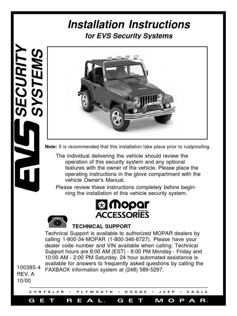 EVS Security System Installation Guide | PDF | Electrical Connector ...