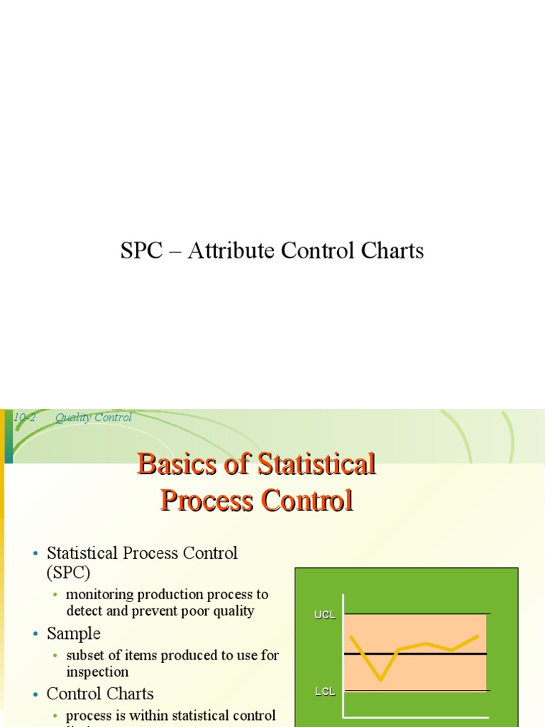 SPC - Attribute Control Charts | Download Free PDF | Mean | Statistics