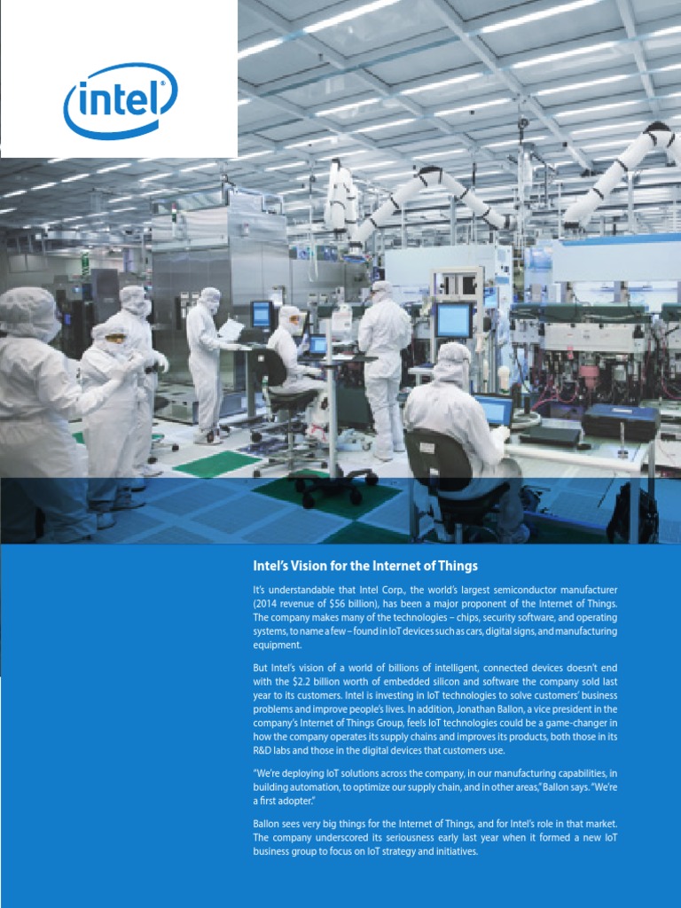 TCS Global Trend Study IoT Intel Case Study PDF | PDF | Internet Of Things | Intel