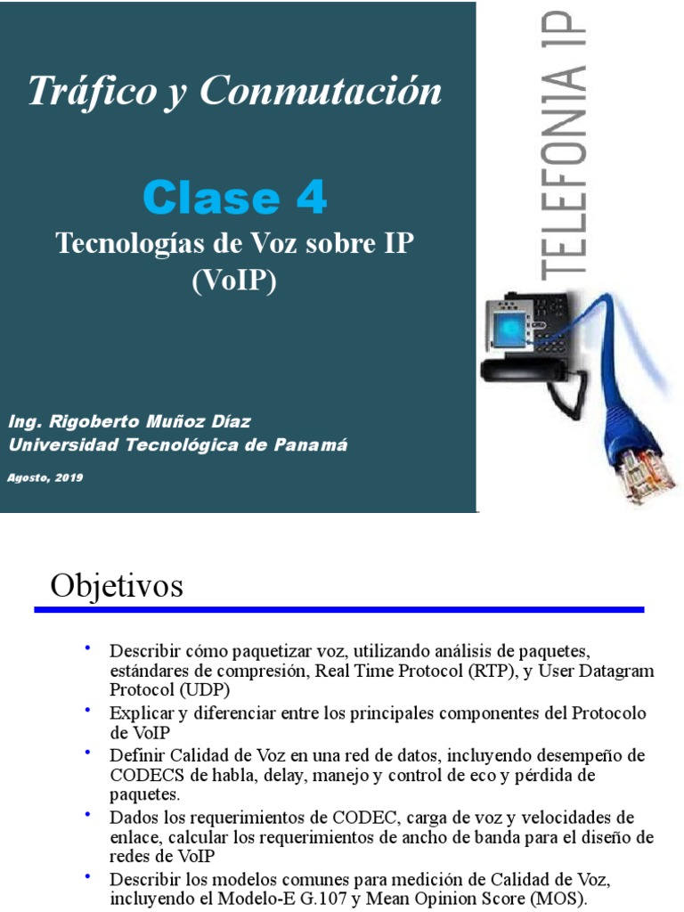 Clase 4 Voz Sobre IP - VoIP - Parte I | PDF | Voz sobre IP | Calidad de ...