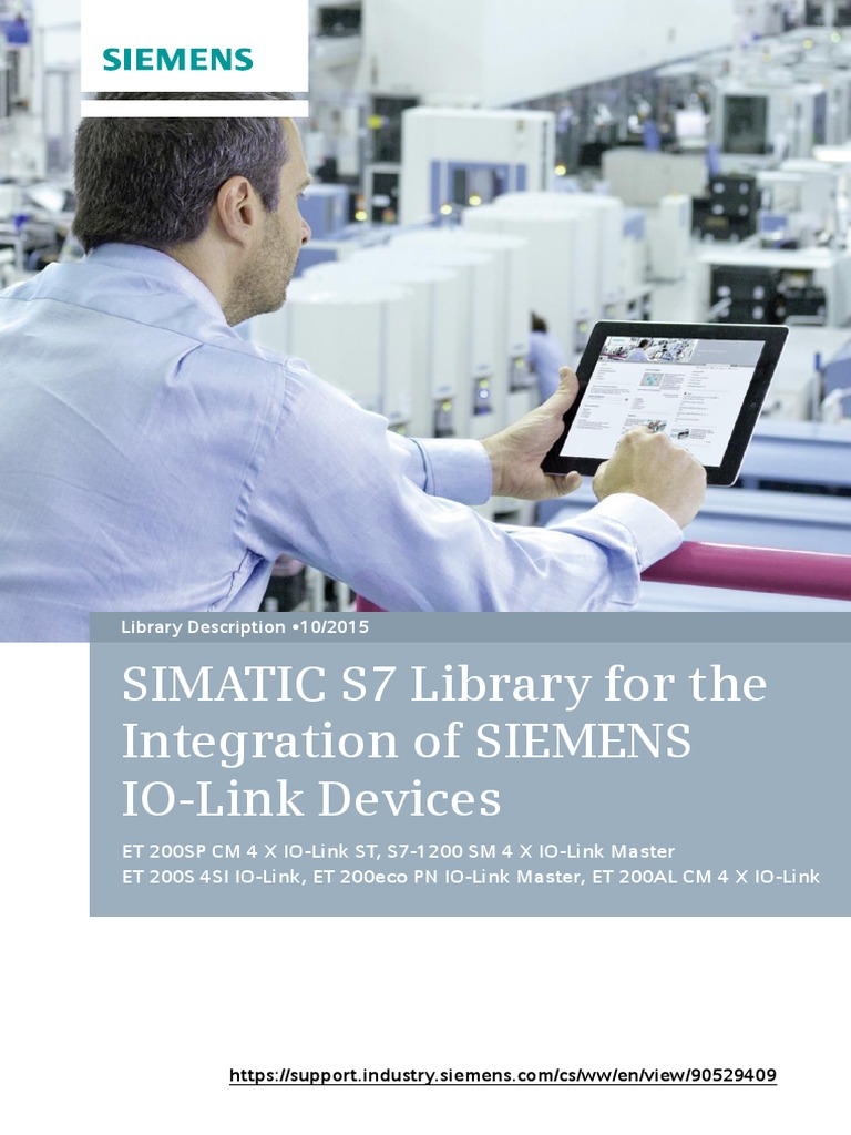 SIMATIC S7 Library For The Integration of SIEMENS IO-Link Devices | PDF | Library (Computing ...
