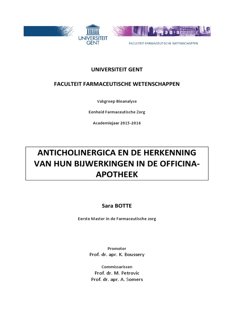 Anticholinergica | PDF