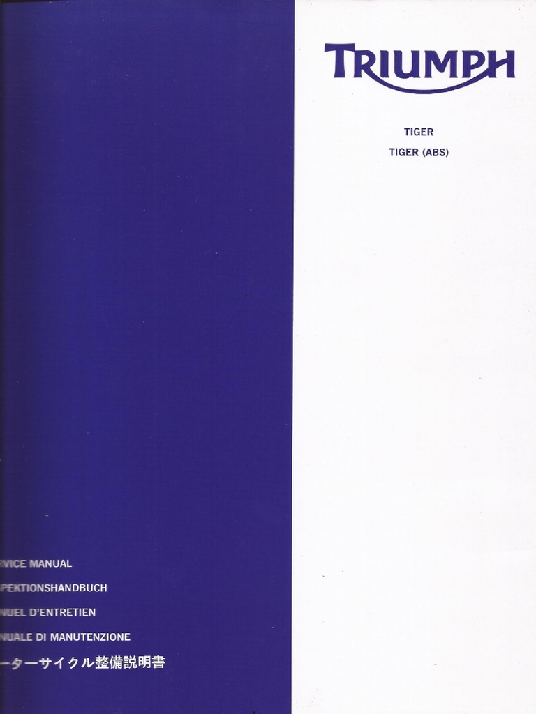Triumph Tiger 1050 Service Manual PDF | PDF