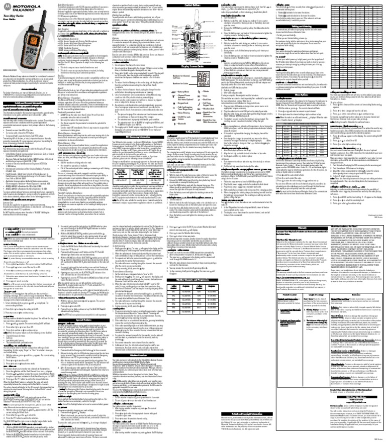 Two-Way Radio: (High) P (Low) | PDF | Radio | Electromagnetic Interference