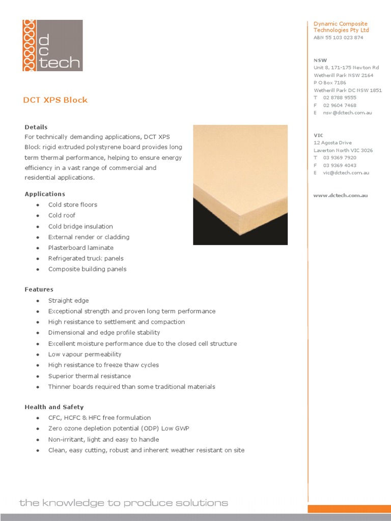 DCT Xps Block: Details | PDF | Building Insulation | Polystyrene