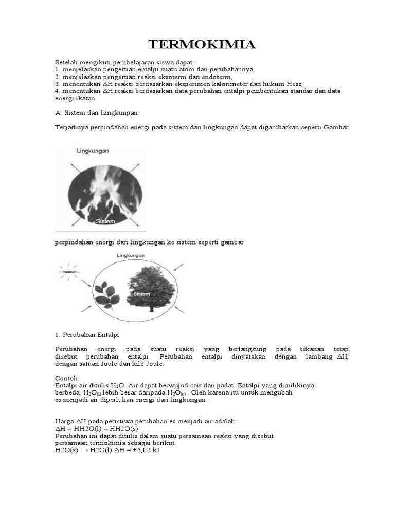 Konsep dan Hukum Termokimia | PDF