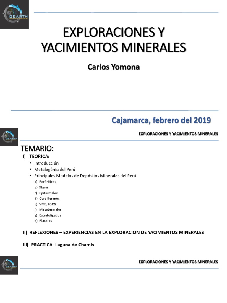 Exploraciones y Yacimientos Minerales | PDF | Minerales | Magma