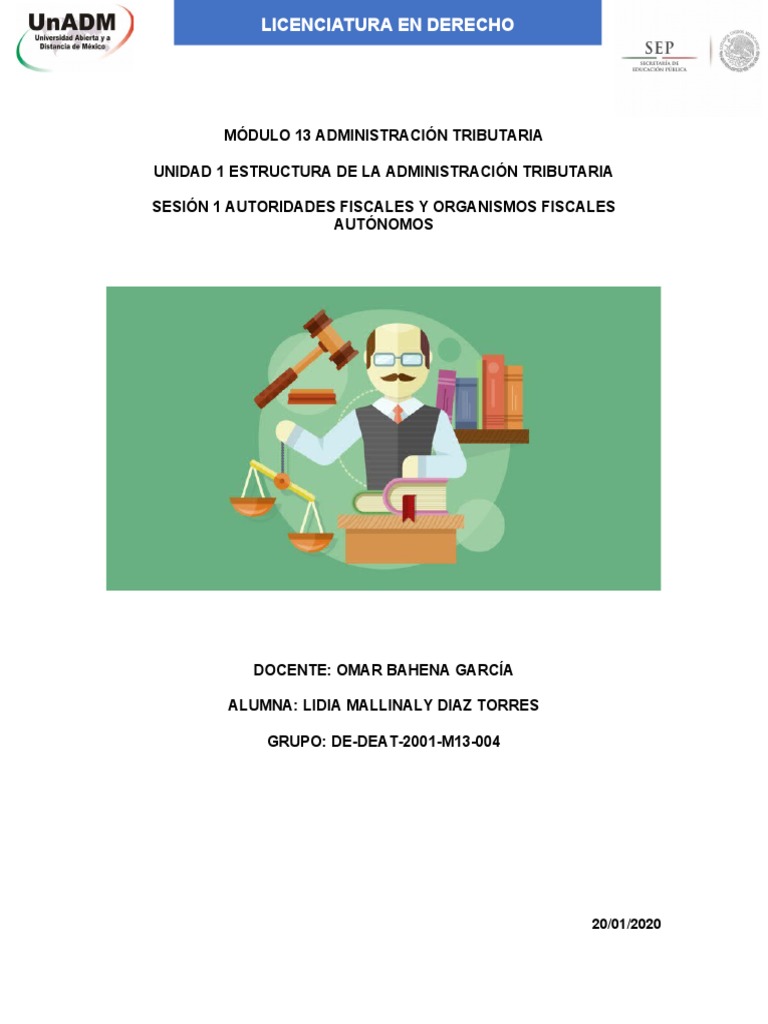 Módulo 13 Administración Tributaria Unidad 1 Estructura de La ...