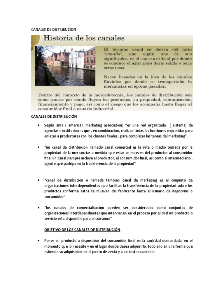 Canales de Distribución: Tipos y Estrategias | PDF | Gestión de la ...