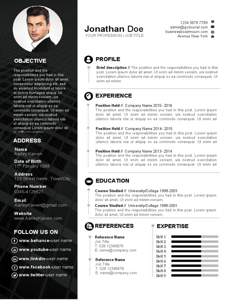 Resume for Jonathan Doe | PDF