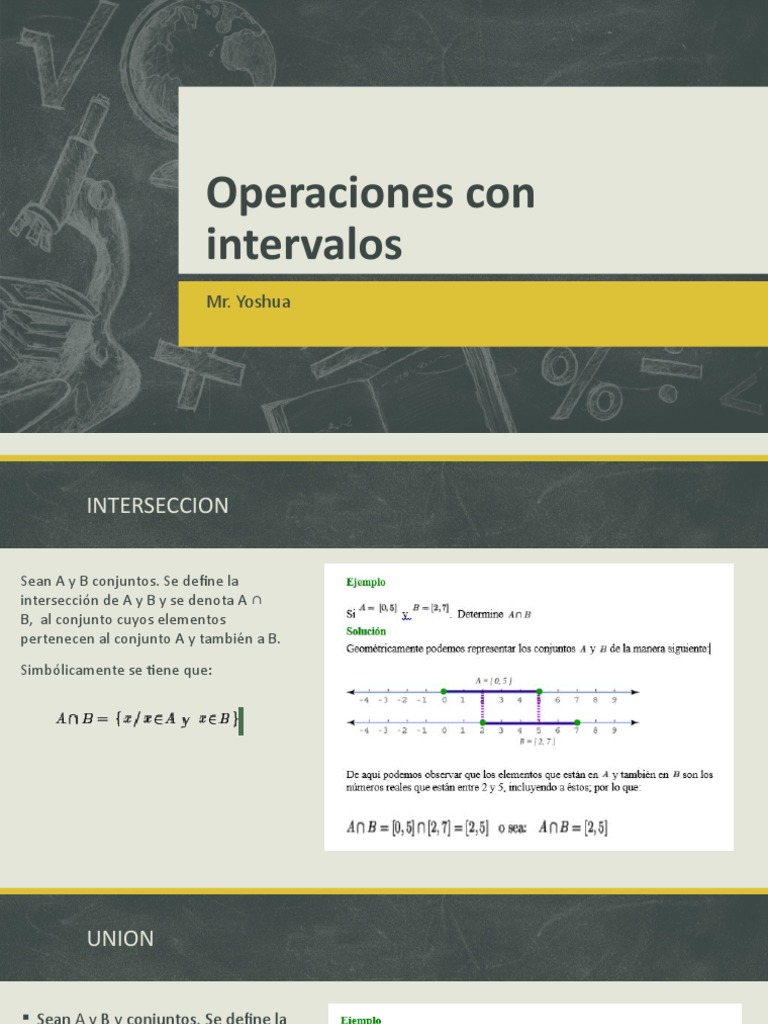 Operaciones Con Intervalos | PDF