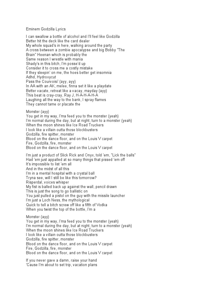 Eminem Monster Lyrics
