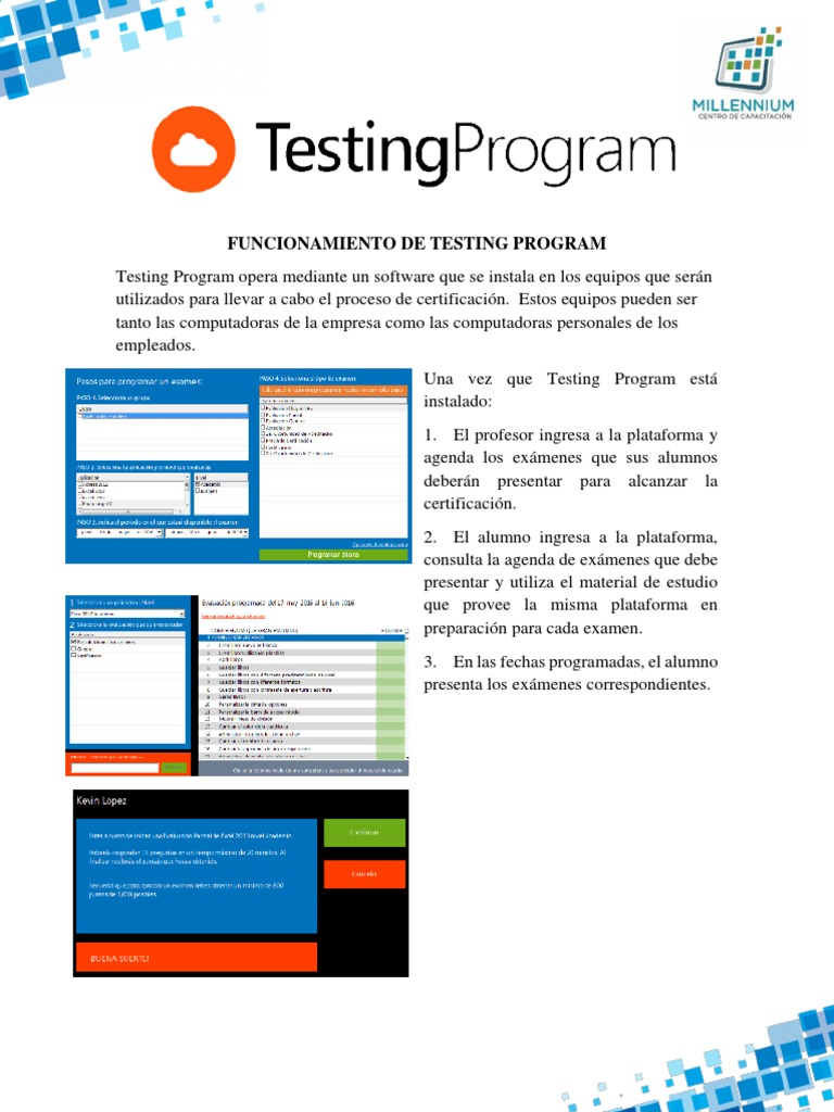 Funcionamiento de Testing Program | PDF | Prueba (evaluación ...