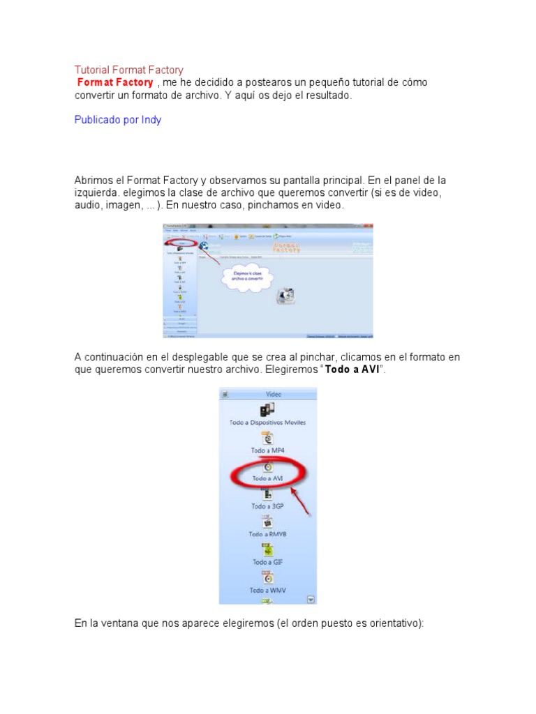 Tutorial Format Factory | PDF