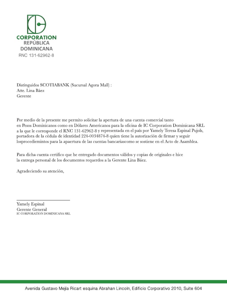 Carta Scotiabank | PDF