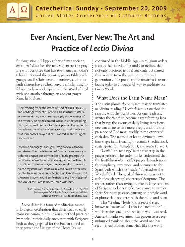 Lectio Divina | PDF | Christian Meditation | Lectio Divina