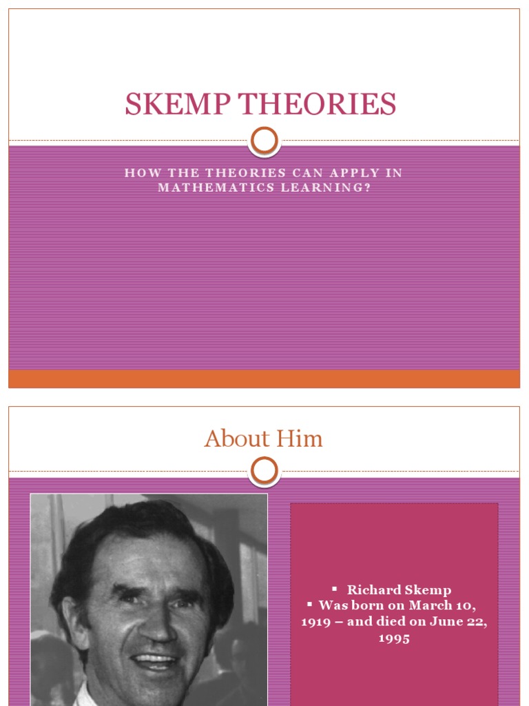 Skemp Theories: How The Theories Can Apply in Mathematics Learning? | PDF | Teaching Mathematics ...