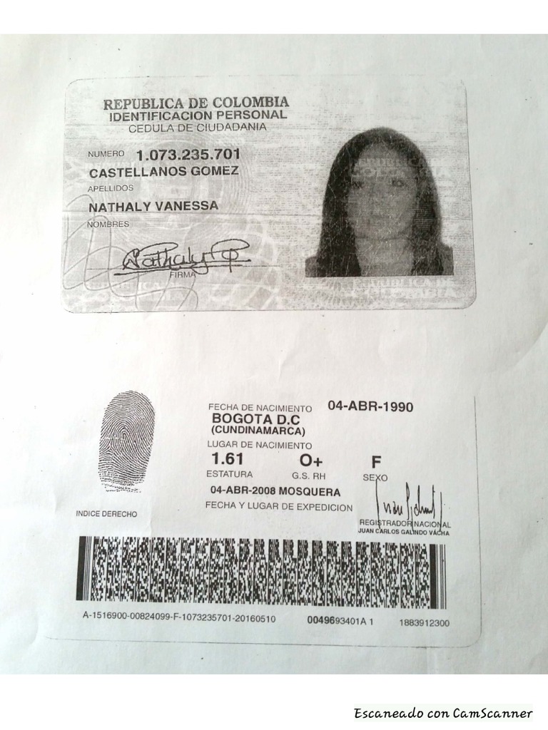 Cedula Nathaly PDF | PDF