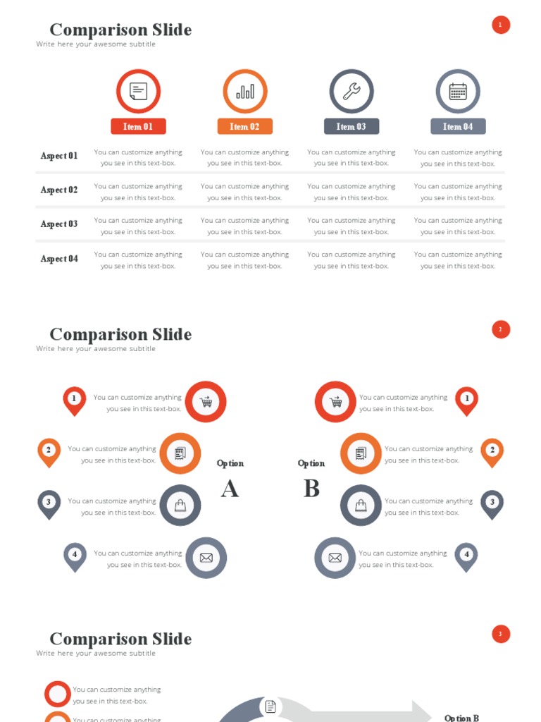 Customizable Comparison Slide Template | PDF | Alphabet Inc. | Internet ...