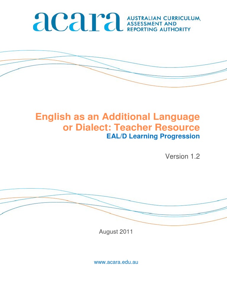 EALD Resource - EALD Learning Progression | PDF | English As A Second ...