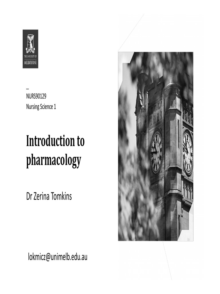 Introduction To Pharmacology 2019 - V2B-W Slides | PDF ...