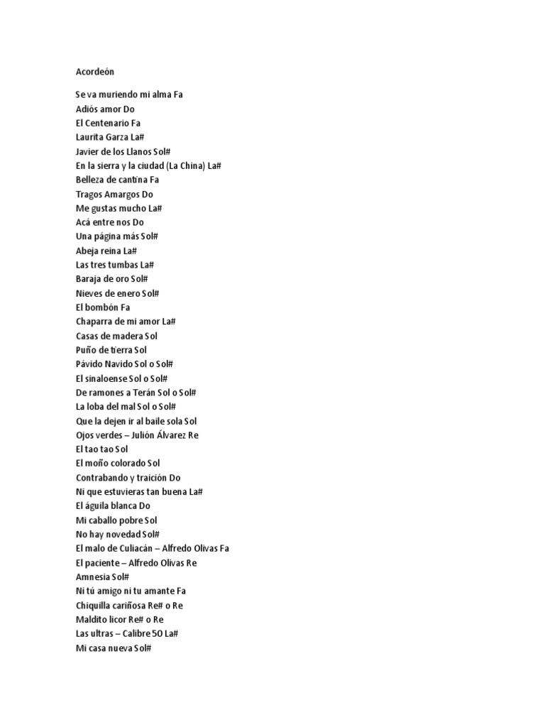 Acordeón | PDF | Amor