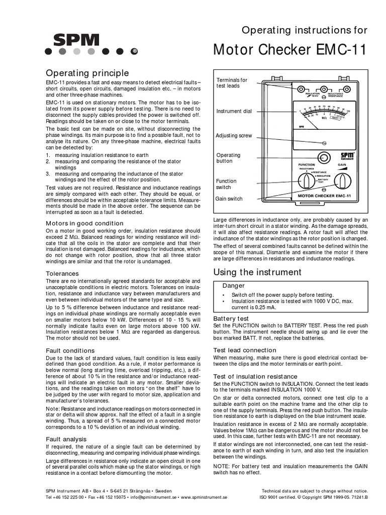 Manual SPM EMC 11 PDF | PDF | Electric Motor | Inductance