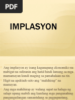 Ang Poster Na Ginawa Ko Ay Tungkol Sa Implasyon | PDF
