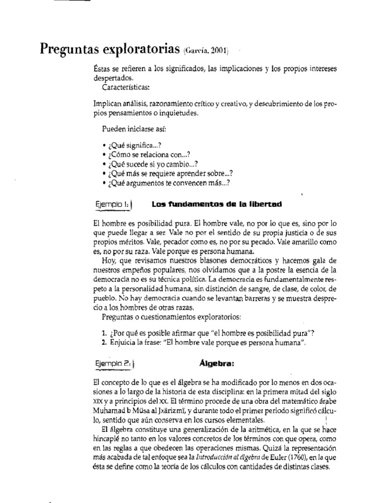 SESIÓN 1 - Preguntas Exploratorias y Literales PDF | PDF | Democracia | Ideologías políticas