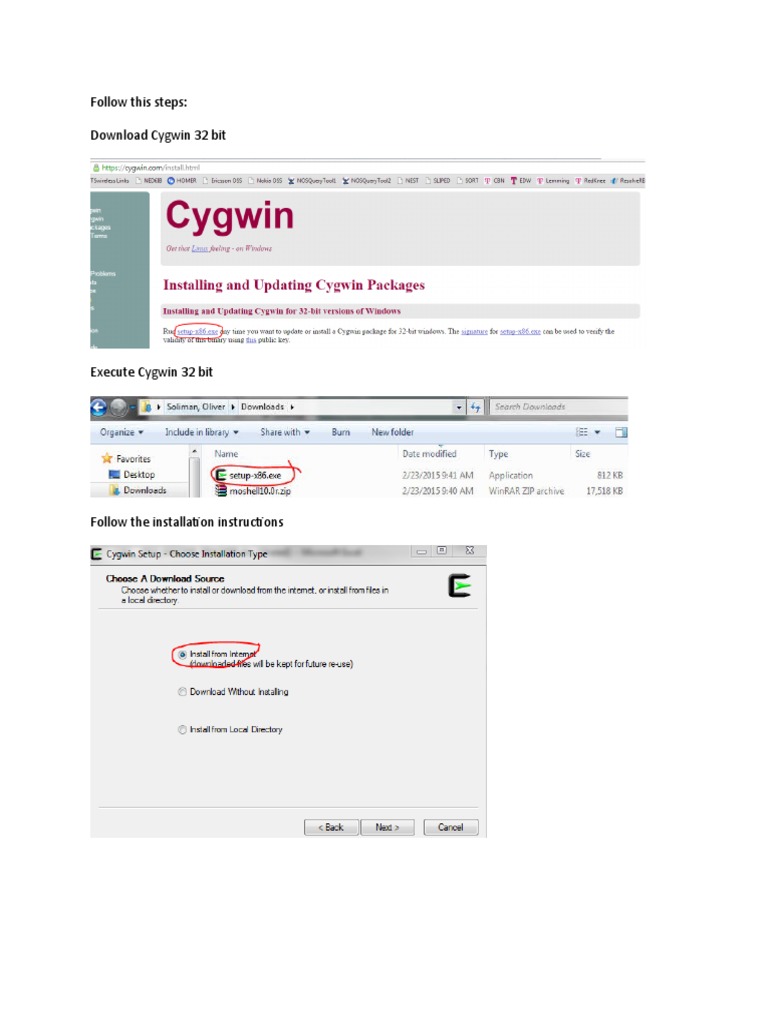 Follow This Steps: Download Cygwin 32 Bit | PDF