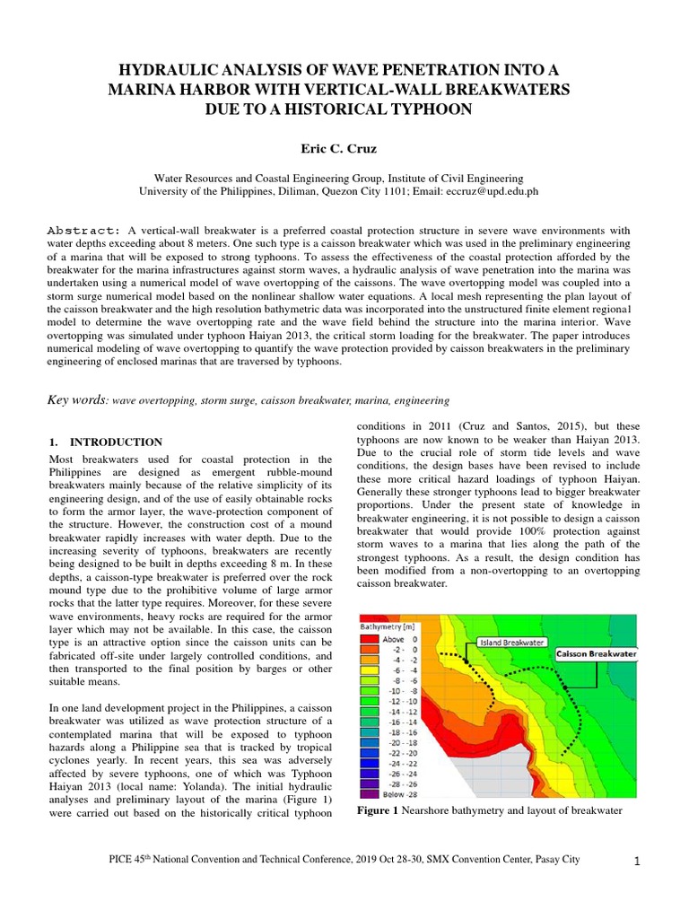 Coastal Engineering Analysis and Design of A Mound Breakwater For A ...