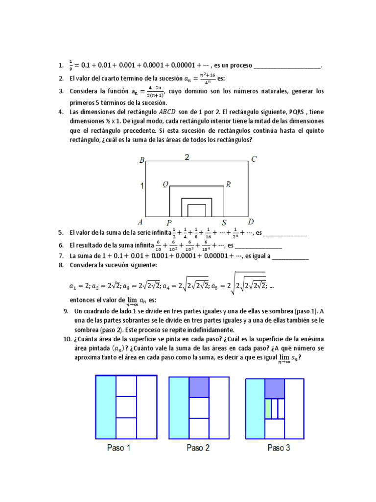Tarea Procesos Infinitos 2 | PDF | Secuencia | Análisis matemático