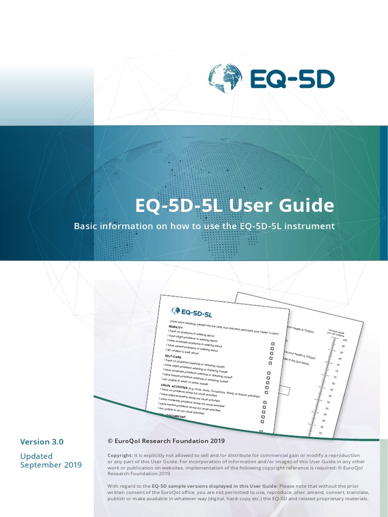EQ-5D-5L User Guide | PDF | Quality | Health Economics