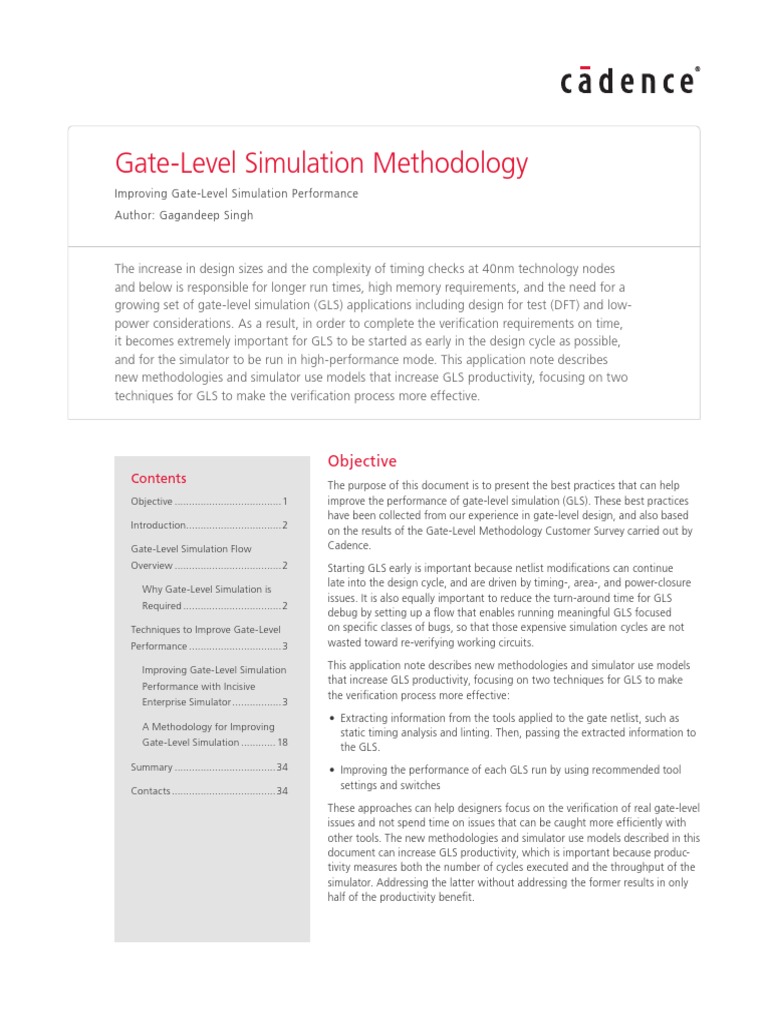 Improving Gate-Level Simulation Performance Author: Gagandeep Singh | PDF | Digital Electronics ...