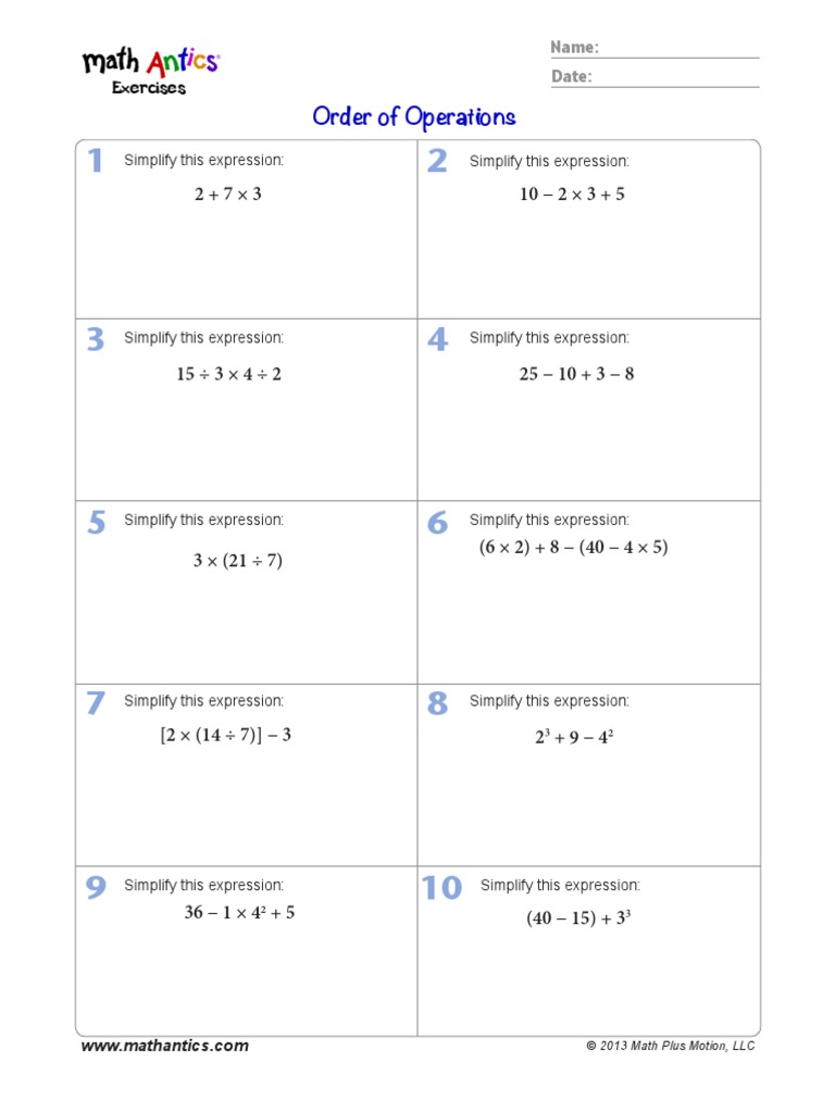 04 OrderOfOperations PDF | PDF