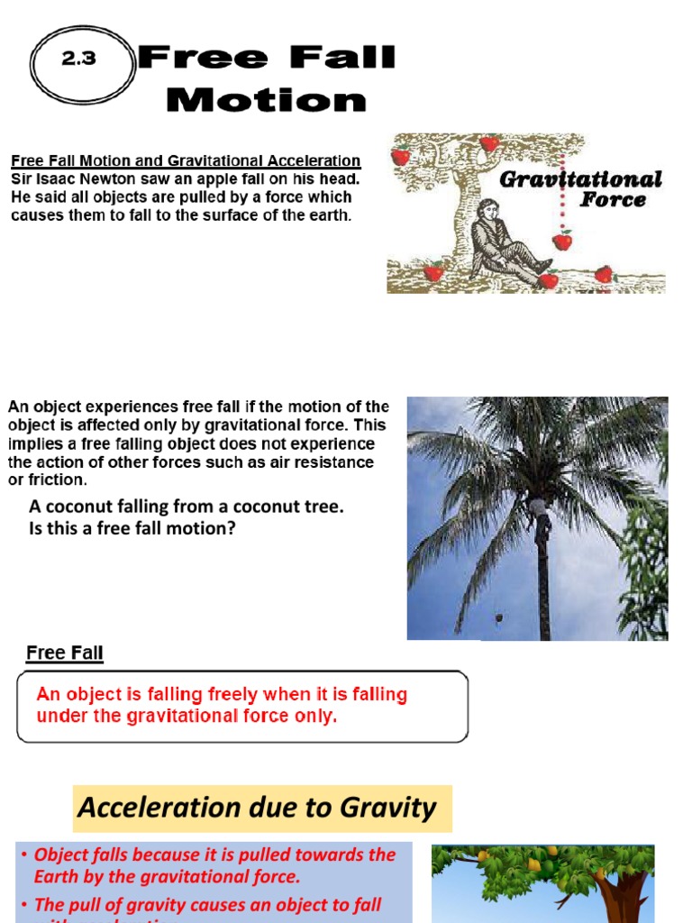 Gravity Acceleration of Falling Objects | PDF | Gravity | Acceleration