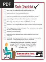 Textiles Safety Poster | PDF | Sewing Machine | Textiles