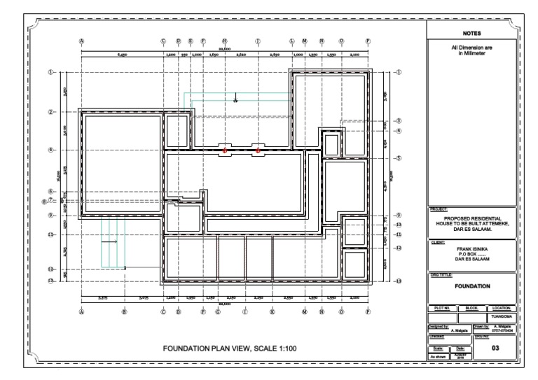House Foundation Plan