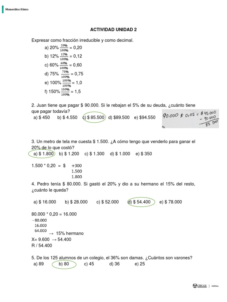 ACTIVIDAD UNIDAD 2 (1) Unidad 2 | PDF | Business