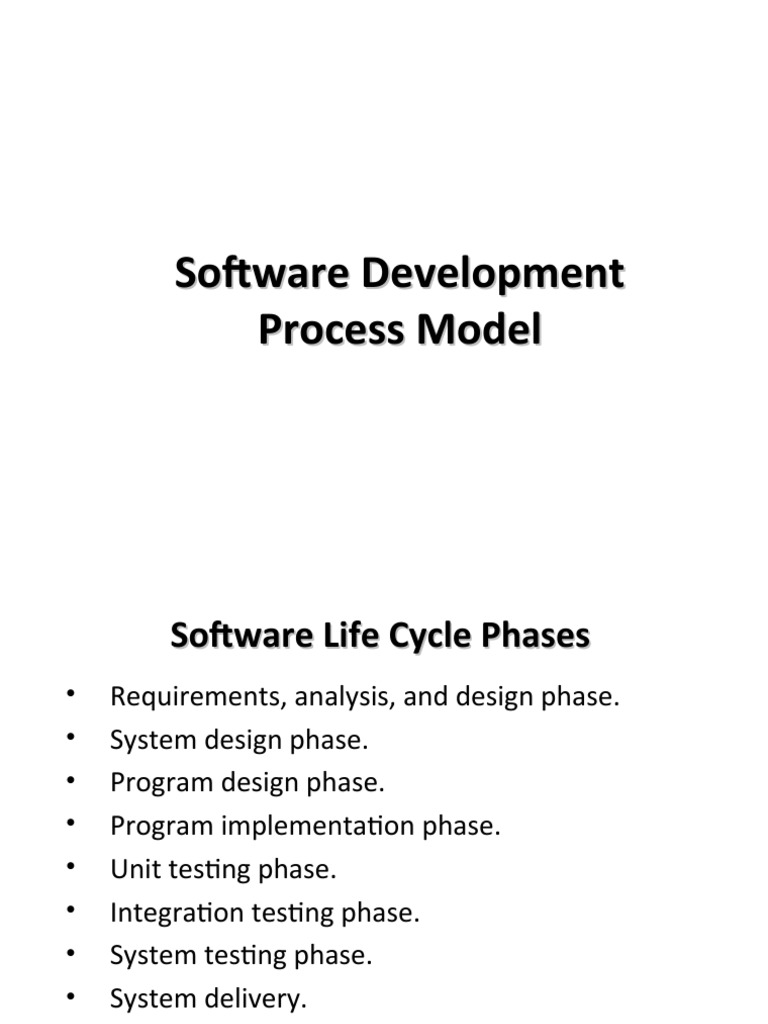 Software Development Process Model | PDF | Software Development Process ...