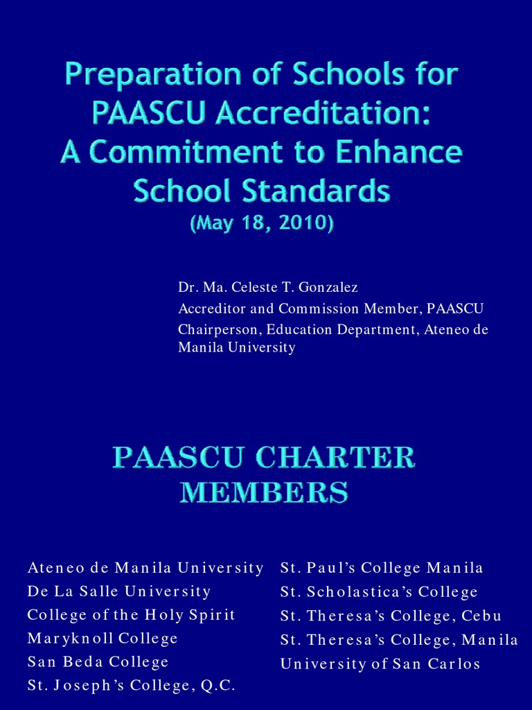 PAASCU Accreditation DR Gonzales | PDF | Laboratories | Teachers