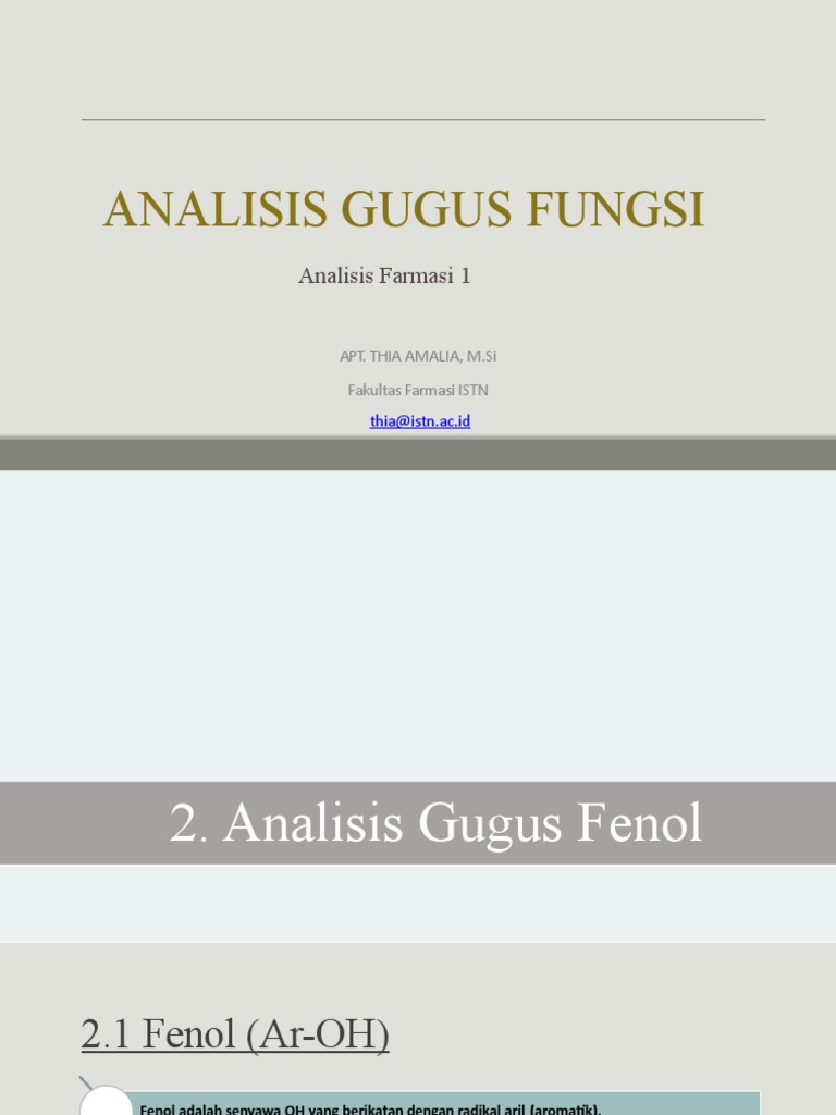 Analisis Gugus Fungsi - 2 Fenol Karbonil Karbohidrat - Thia | PDF | Sains & Matematika