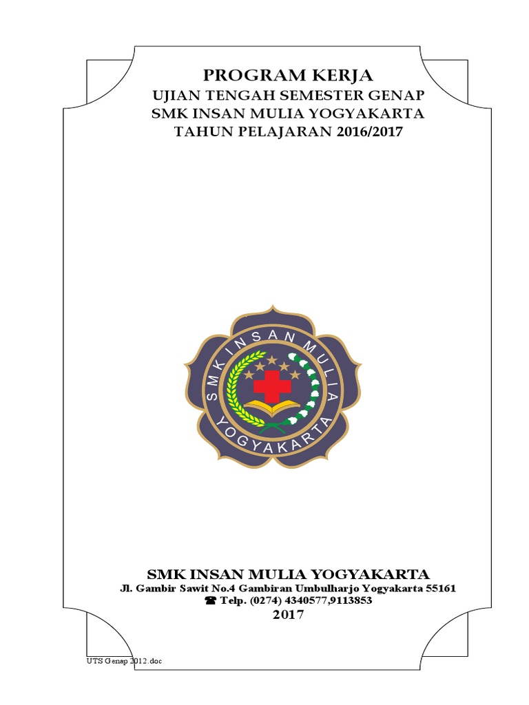 Program Kerja UTS Genap | PDF