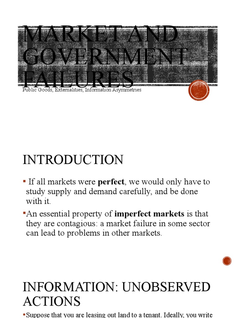 Market and Government Failures | PDF | Money Supply | Macroeconomics
