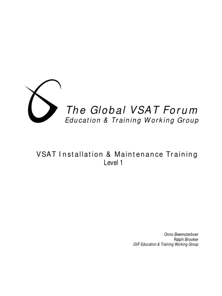 GVF VSAT Install and Maint Handbook Level1 Rev2 0 OB PDF | PDF ...