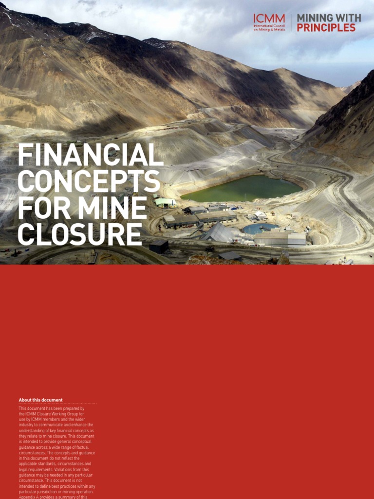 Icmm - Financial Concepts For Mine Closure | PDF | Sarbanes–Oxley Act ...